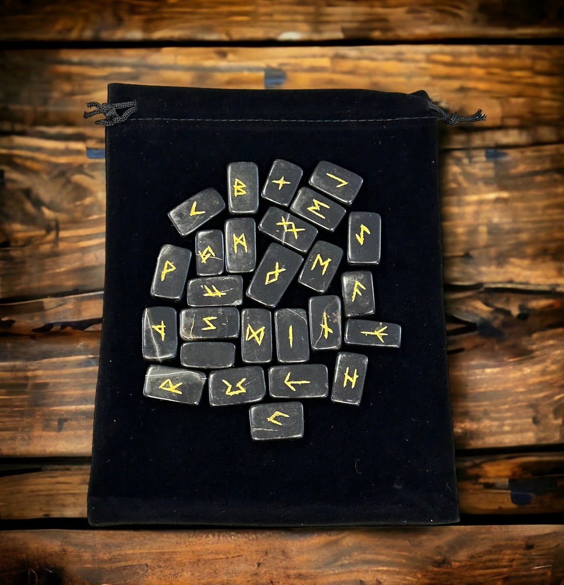 Rune Set Black Obsidian – Crystal Rainbow