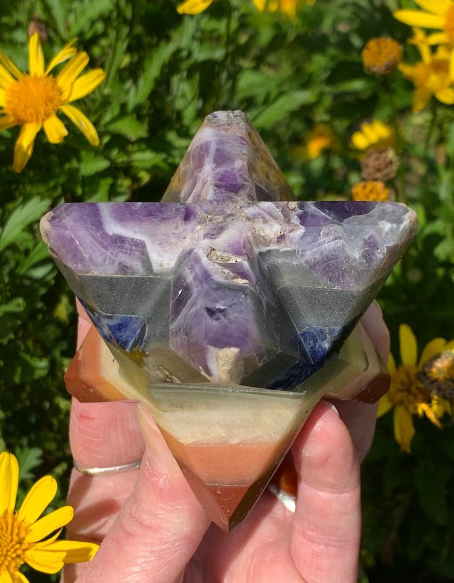 Merkaba Star Chakra 7-Stone 5cm – Crystal Rainbow