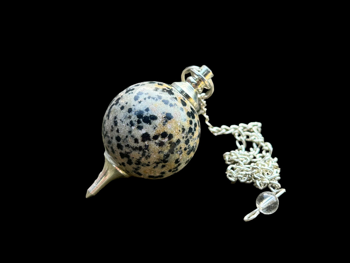 Sphere Pendulum Dalmation Stone – Crystal Rainbow